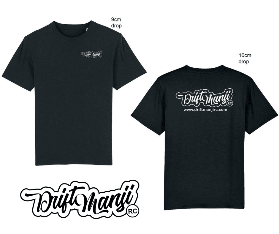 Drift Manji Black T-Shirt, Various Sizes - Official Merchandise – Drift Manji RC