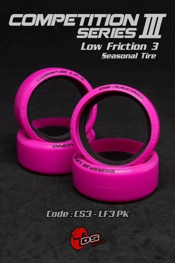 DS Racing CS3 LF3 Pink, Low Friction RC Drift Tyre Set – Drift Manji RC